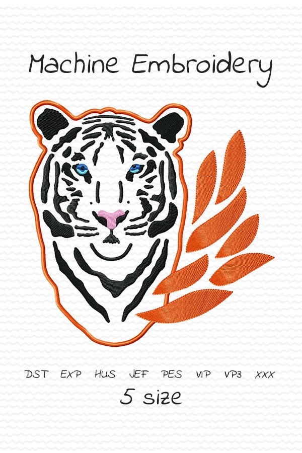 Tiger Logo Embroidery Designs