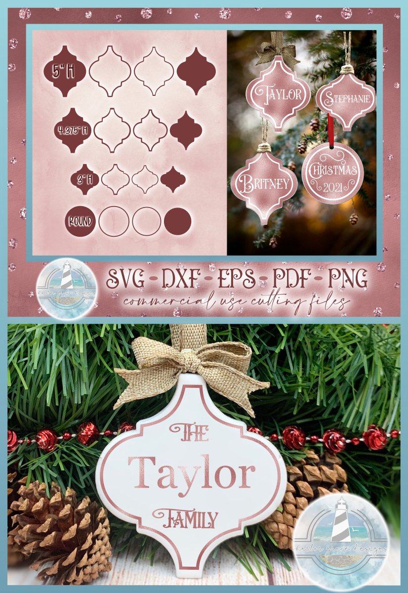 Arabesque Tile Templates | 5" H, 4.375" H, 3" H and Round