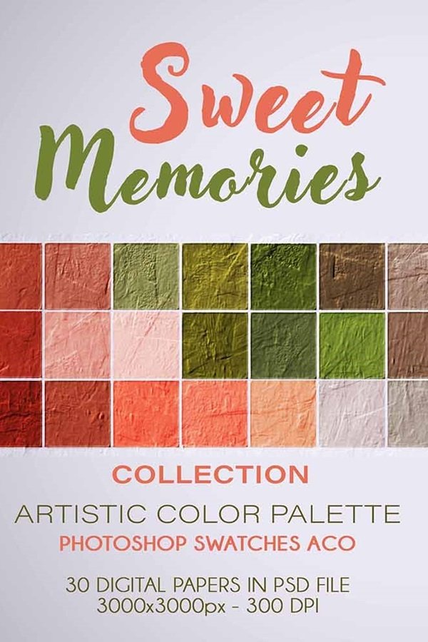 Sweet Memories - Color Palette Photoshop Swatches ACO & PSD