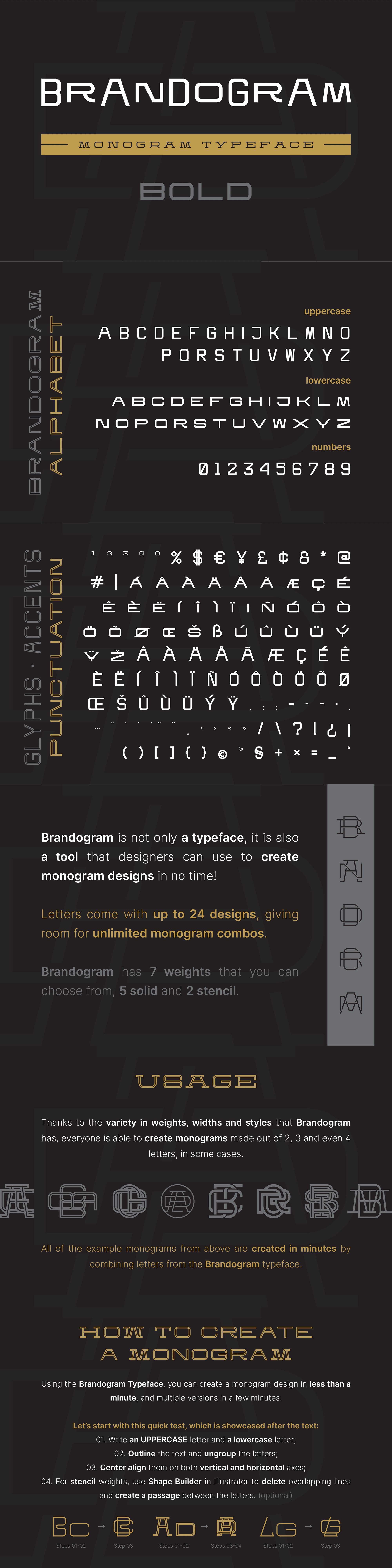 Brandogram Bold Monogram Typeface