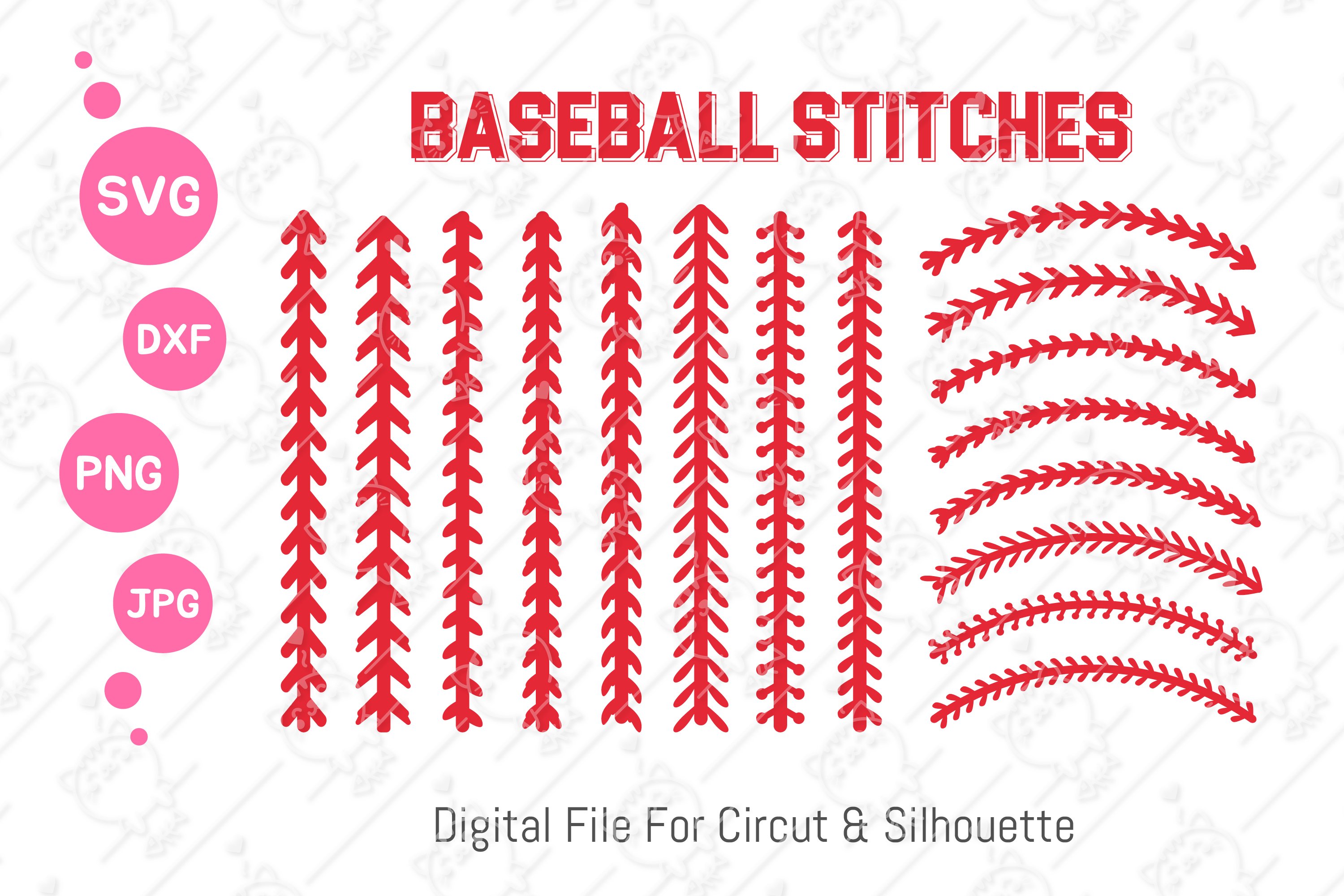Baseball Stitches SVG | Softball svg | svg dxf png (1301426)