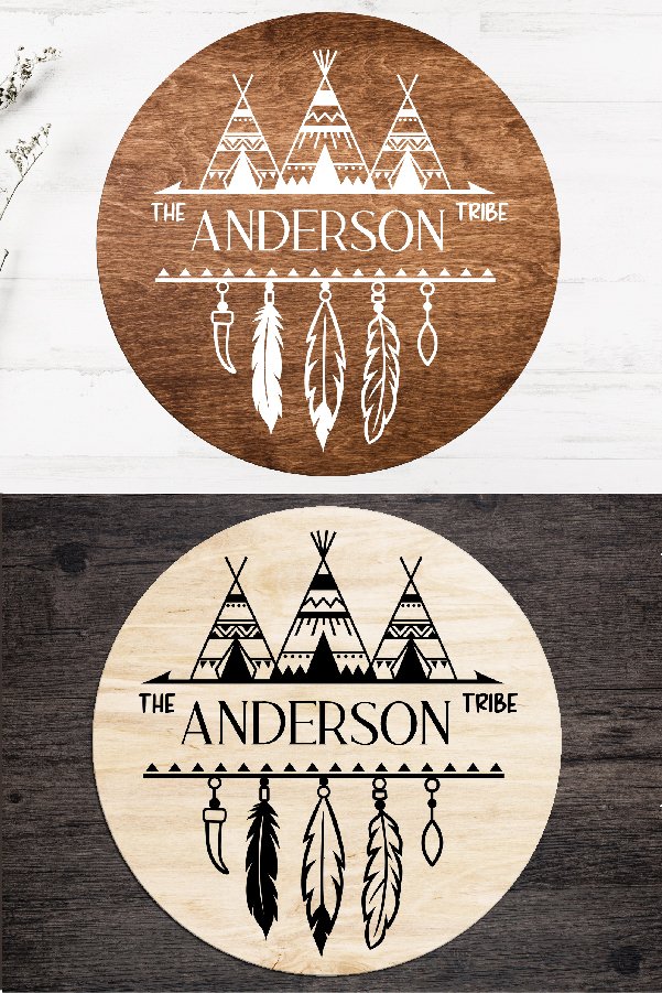 Family Monogram, tribal split monogram svg, native american