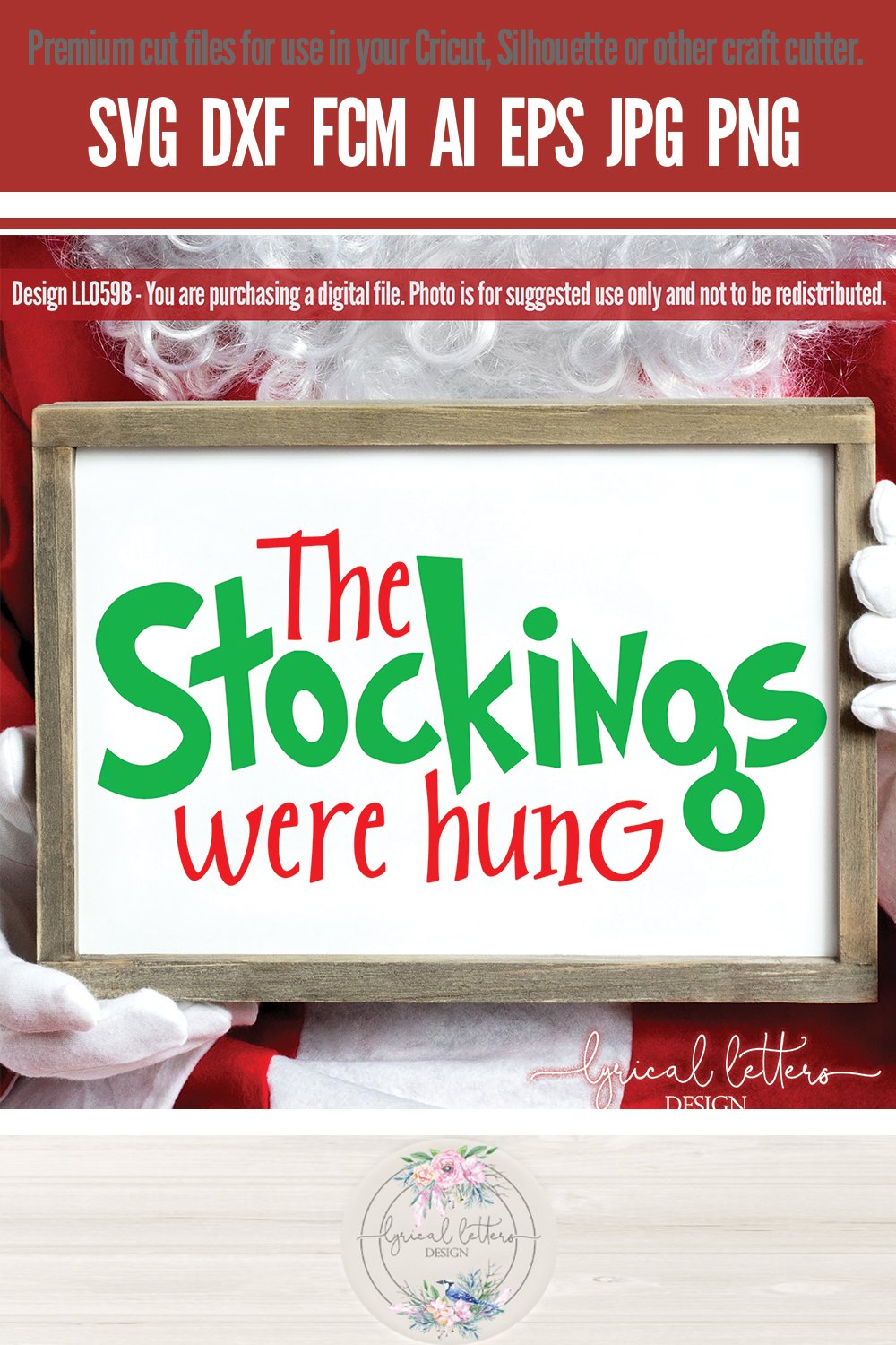 The Stockings Were Hung Christmas SVG DXF LL059B