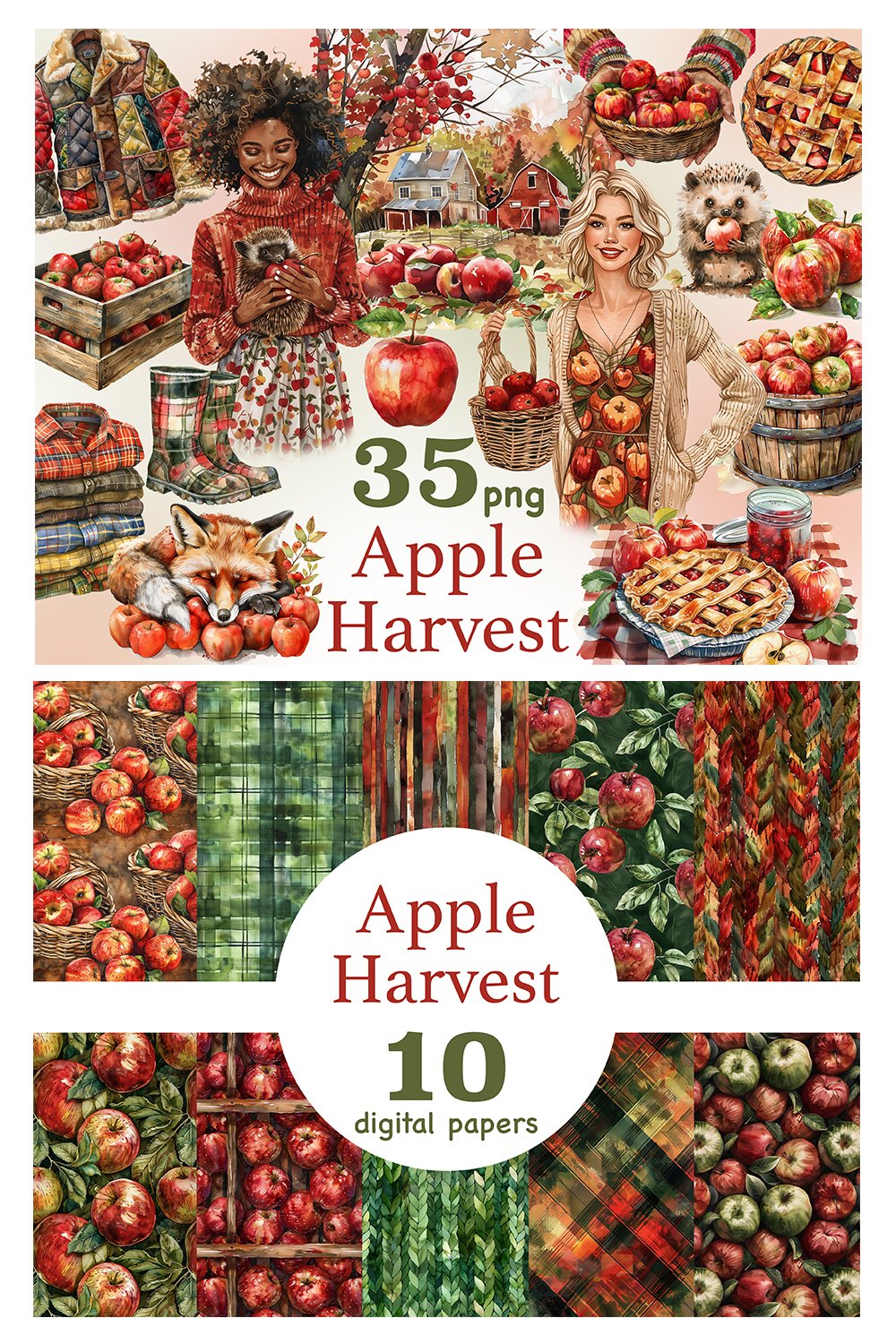 Apple Harvest Paper | Fall Pattern