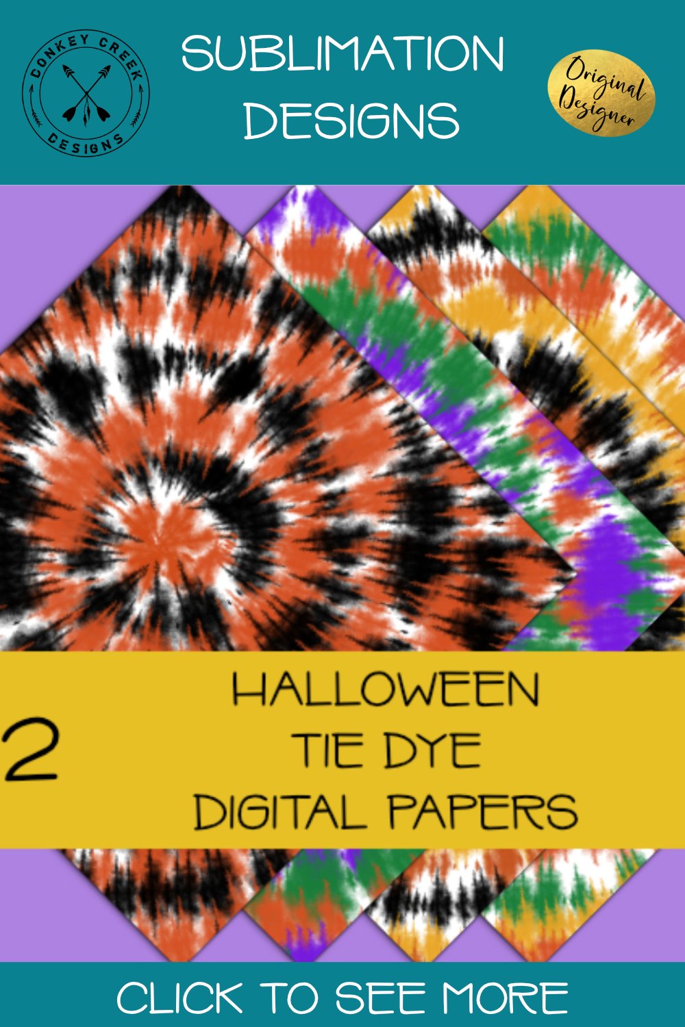 Digital Paper Pack|Halloween Tie Dye