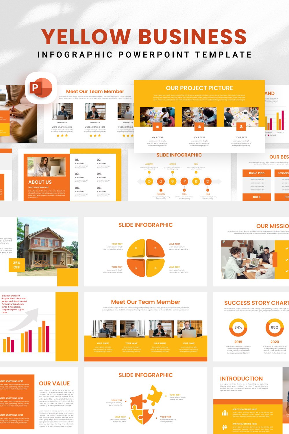 Yellow Business PowerPoint Template