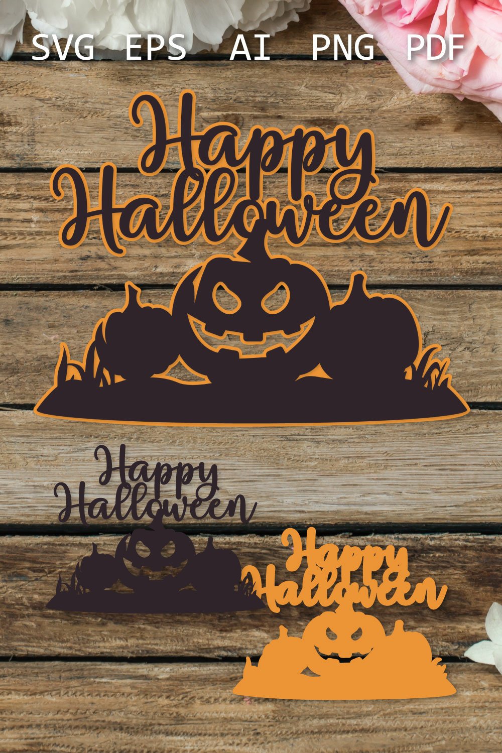 3D Pumpkin Halloween Layered papercut SVG, layered papercut