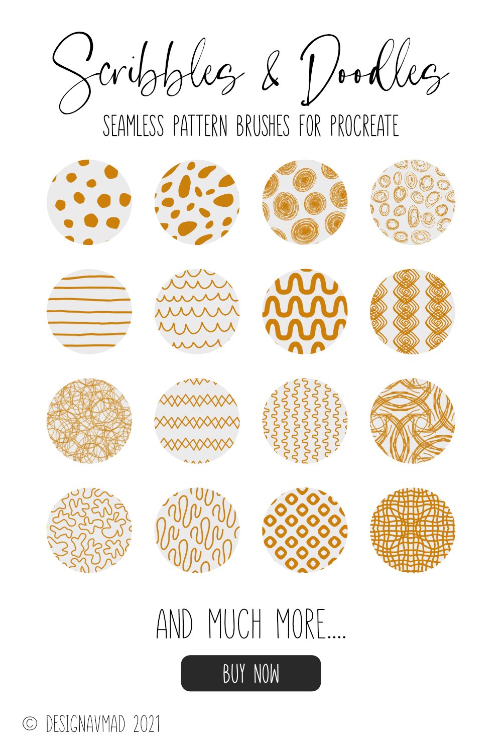 Scribbles & Doodles | Pattern brushes for Procreate