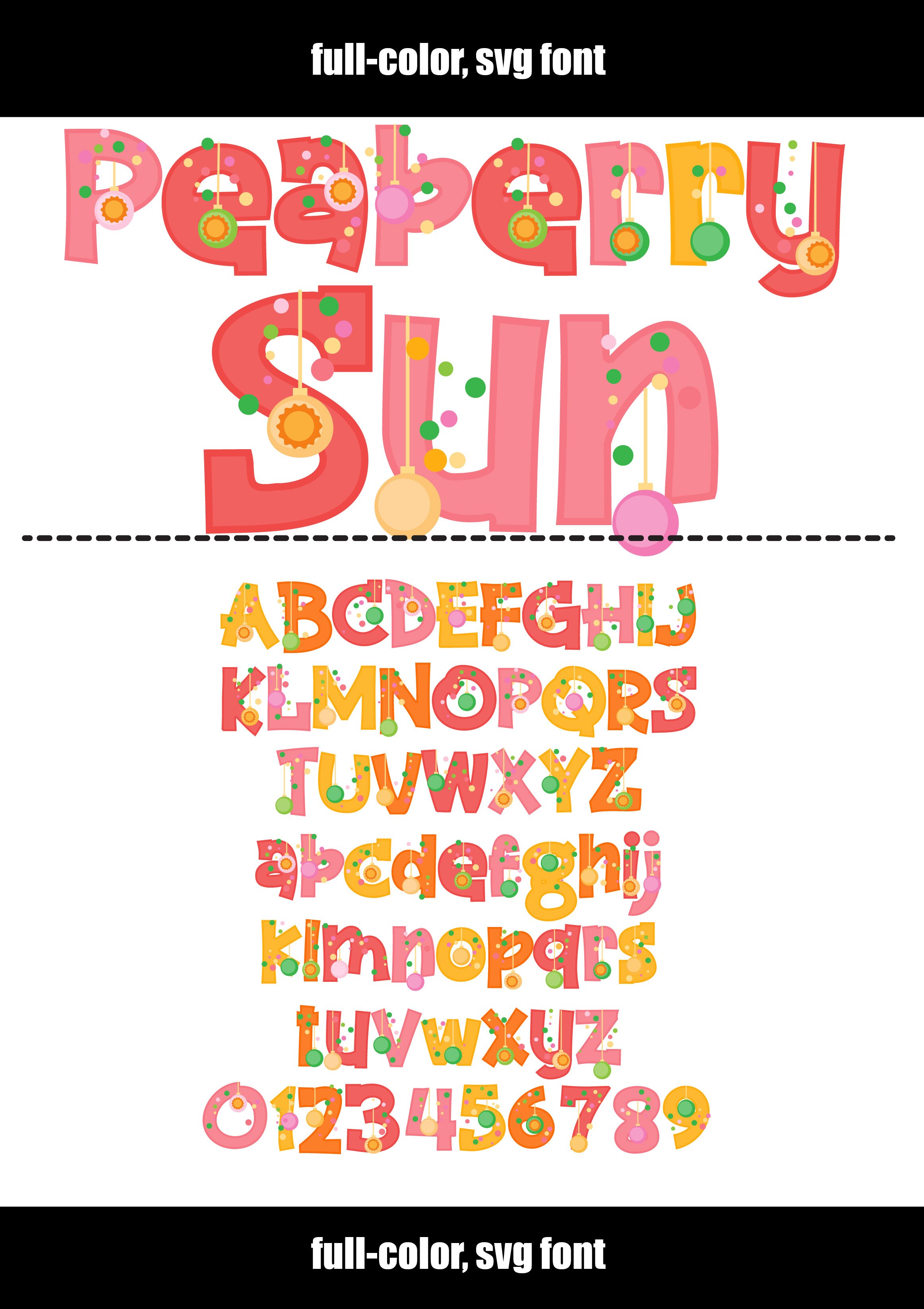 Full Color SVG floral font