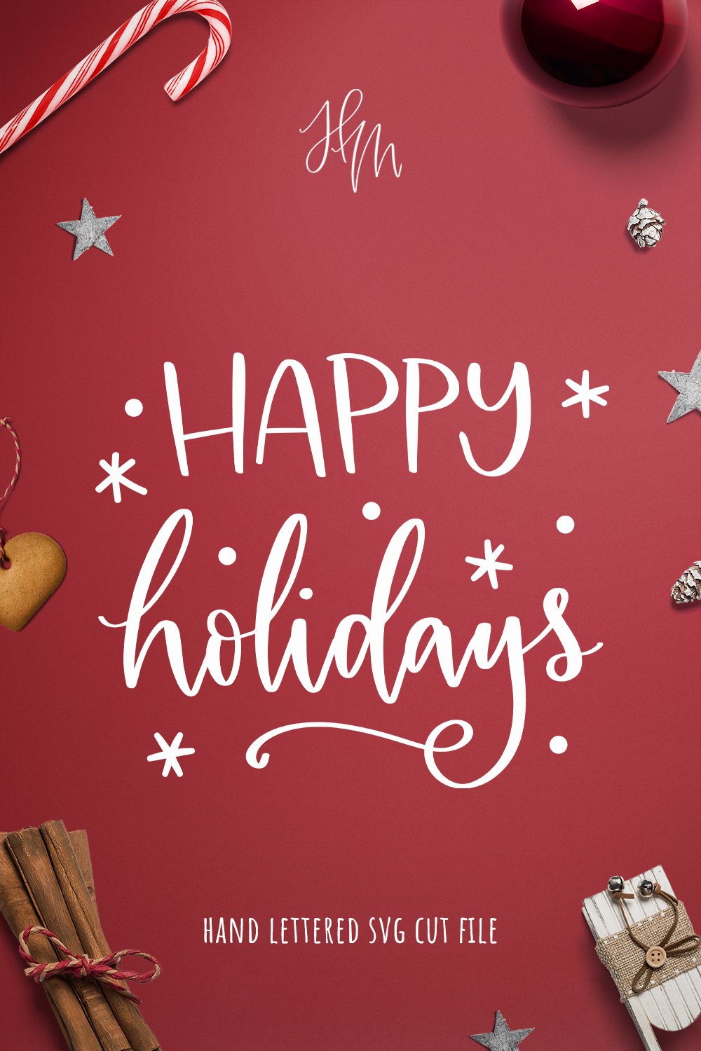 Happy holidays cut file SVG DXF EPS PNG JPG