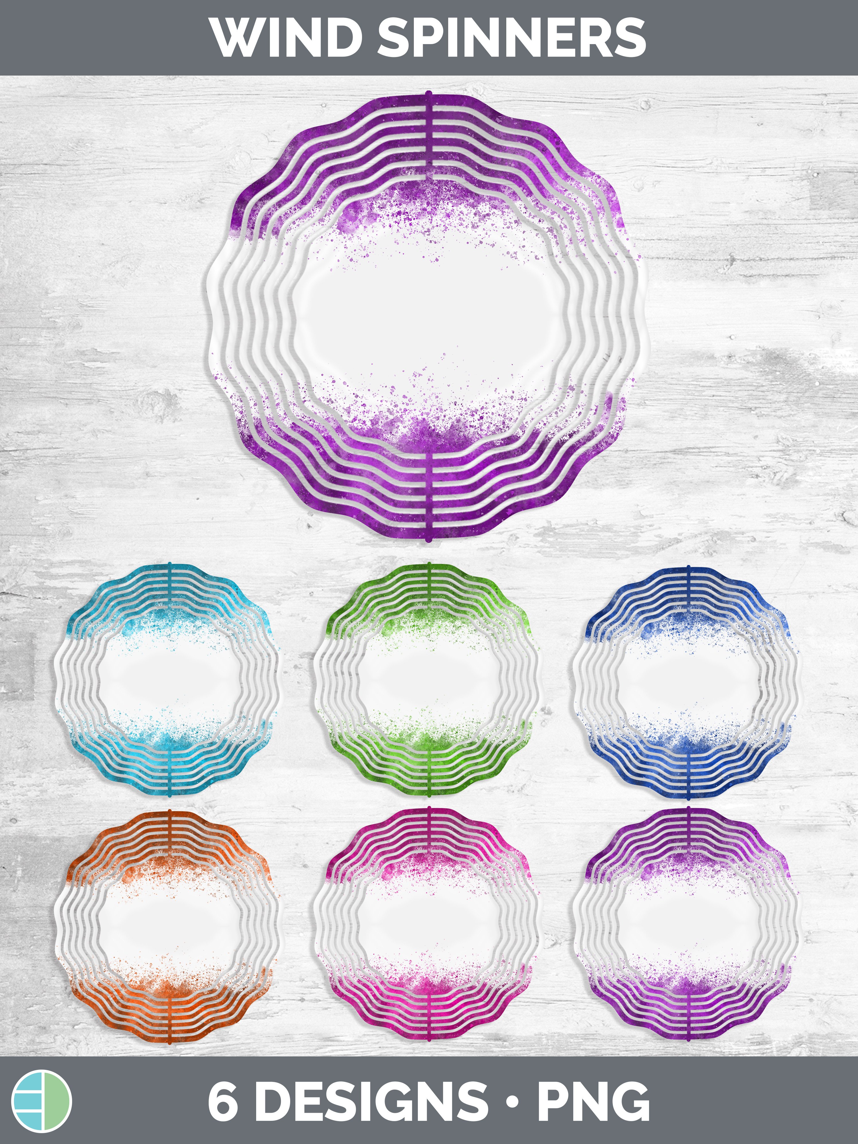 Bright Wind Spinner | Sublimation Designs Bundle