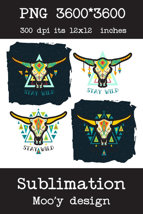 Sublimation design Bull | cow skull (1106837)