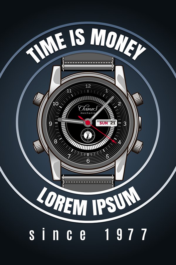 Classic wrist watches shop emblem