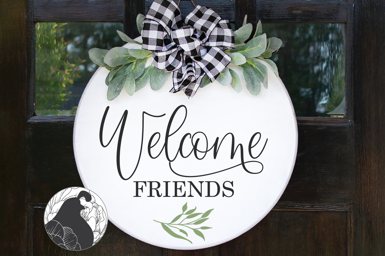 Welcome Friends SVG, Round Welcome SVG