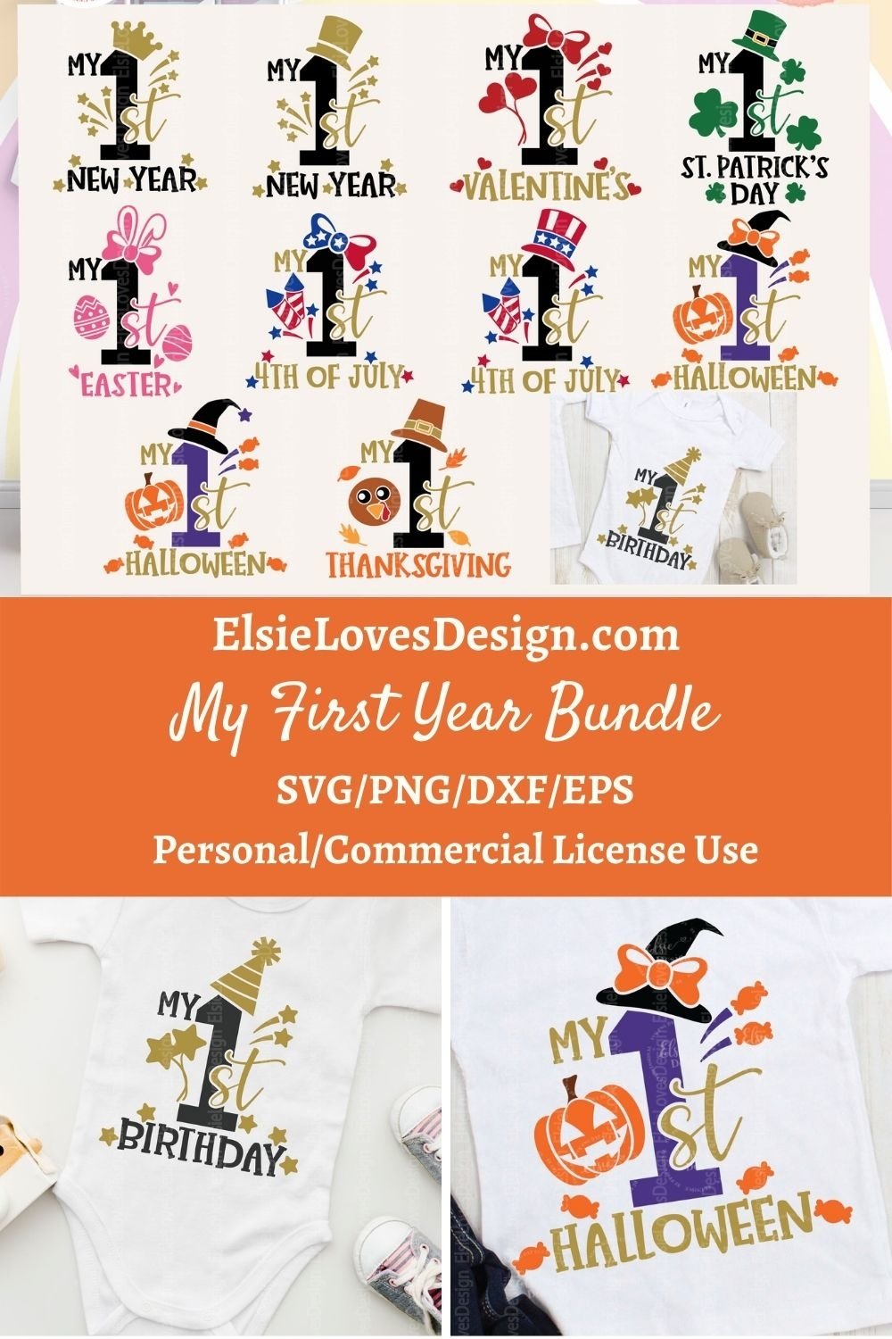 My First Year / 1st Fall Year Bundle SVG Cut Files (961762)