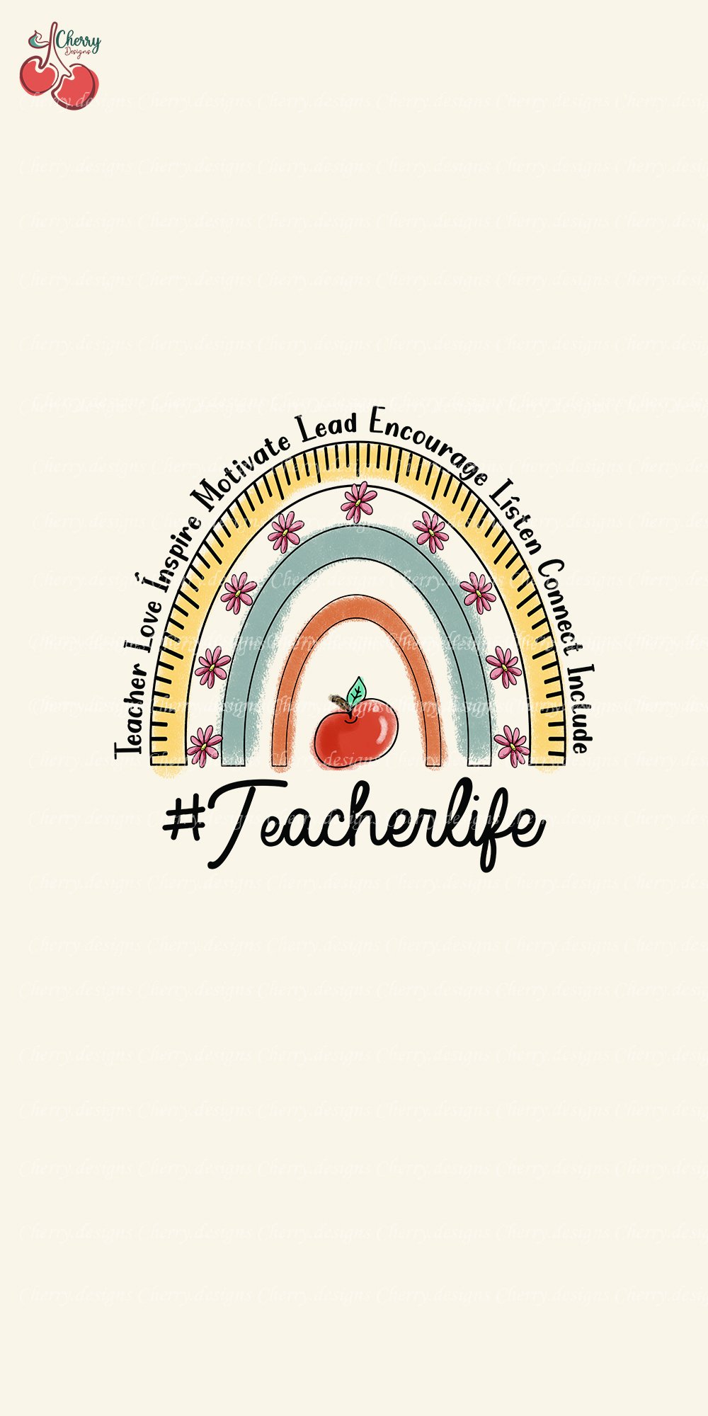 Teacher Rainbow Ruler PNG, School Day PNG, Teacher Life PNG