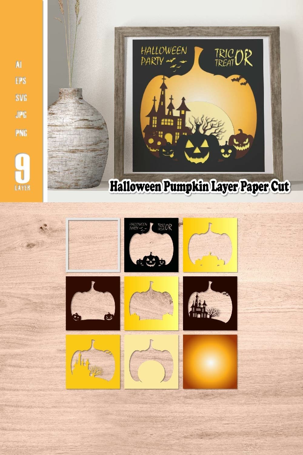 Halloween - Pumpkin Layer Paper Cut