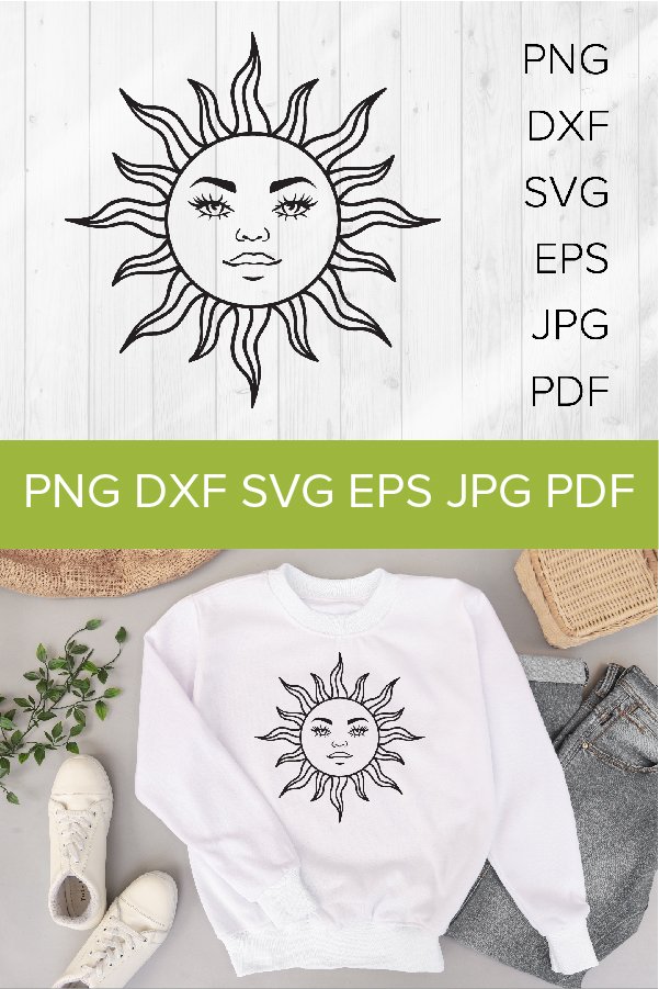 Sun svg, boho celestial svg, magic mystical svg (1457341)