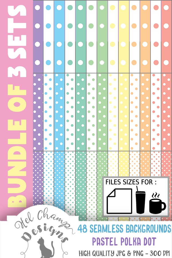 Polka Dots Pastel bundle | Papers | Patterns | (419975)