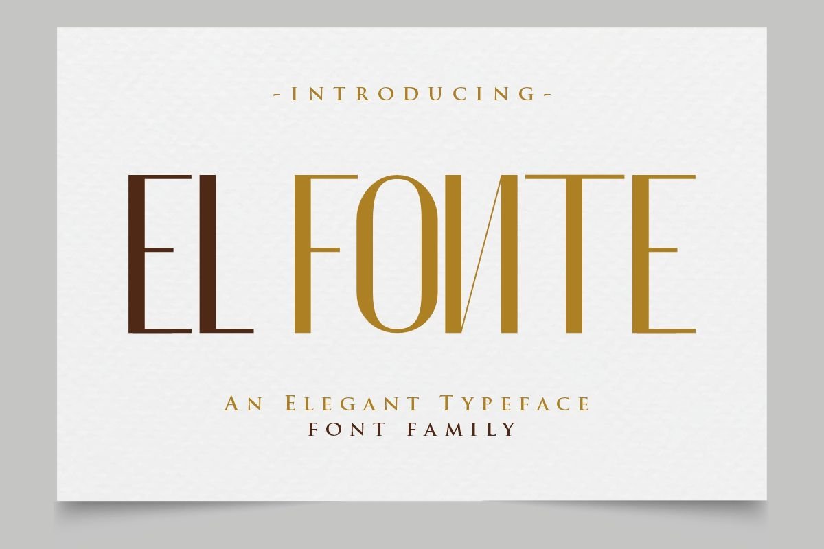 El Fónte - An Elegant Typeface Family