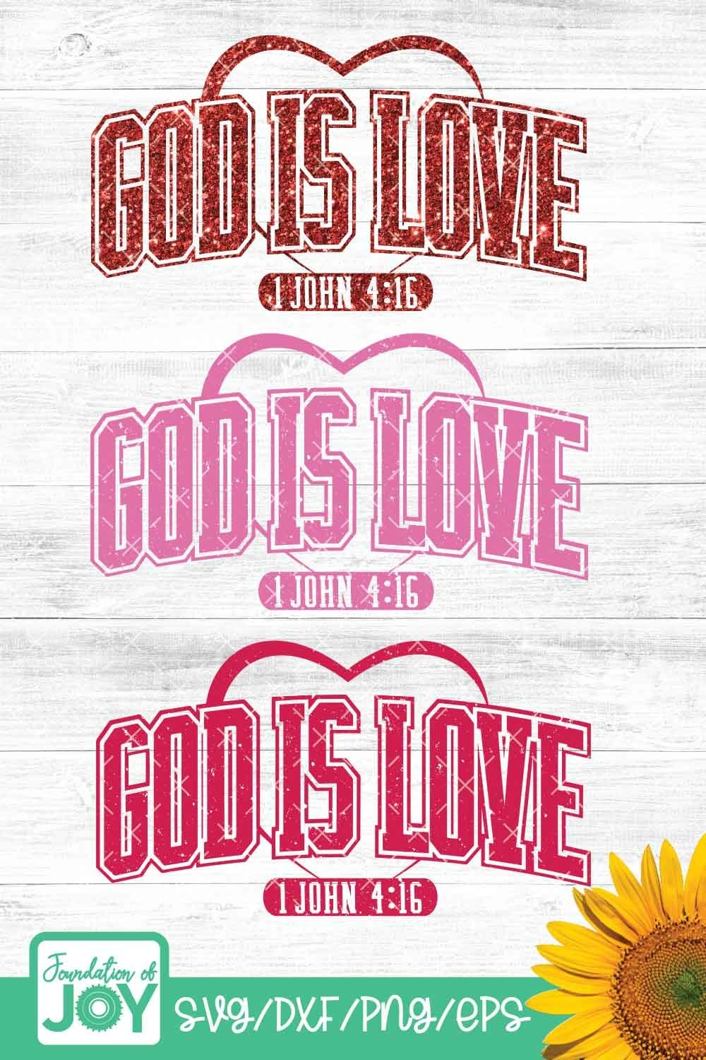 God is Love svg, Valentines's Day png, BIble Verse svg