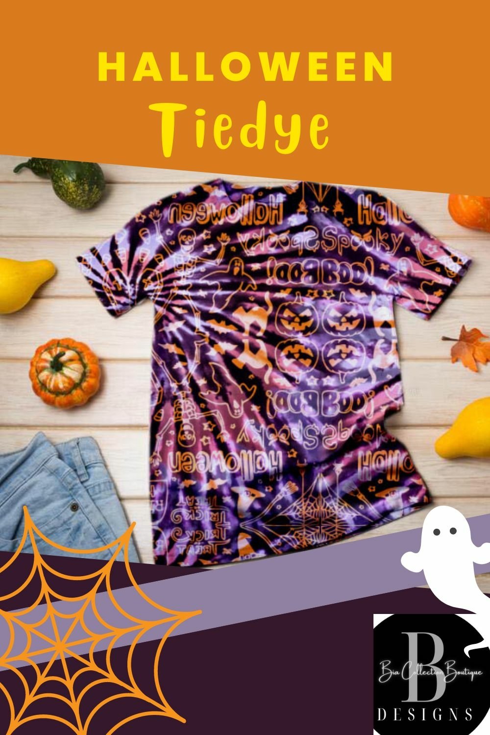 Halloween Tie-Dye Background Design