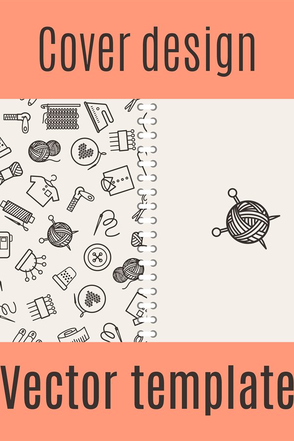 Cover design with sewing pattern