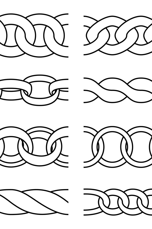 Outline chain patterns