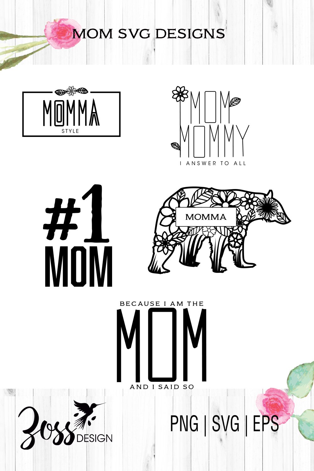 Floral MOM SVG Bundle