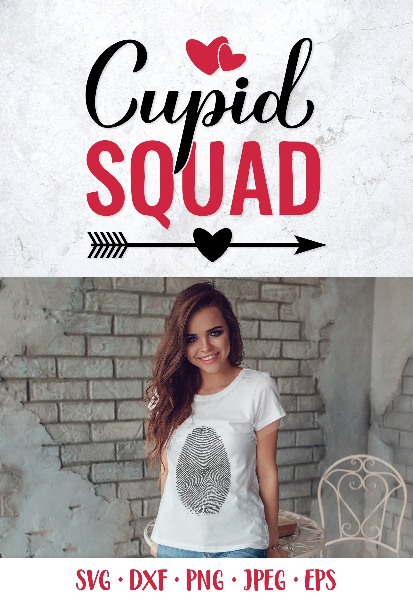 Cupid squad SVG. Valentines Day saying. Shirt design