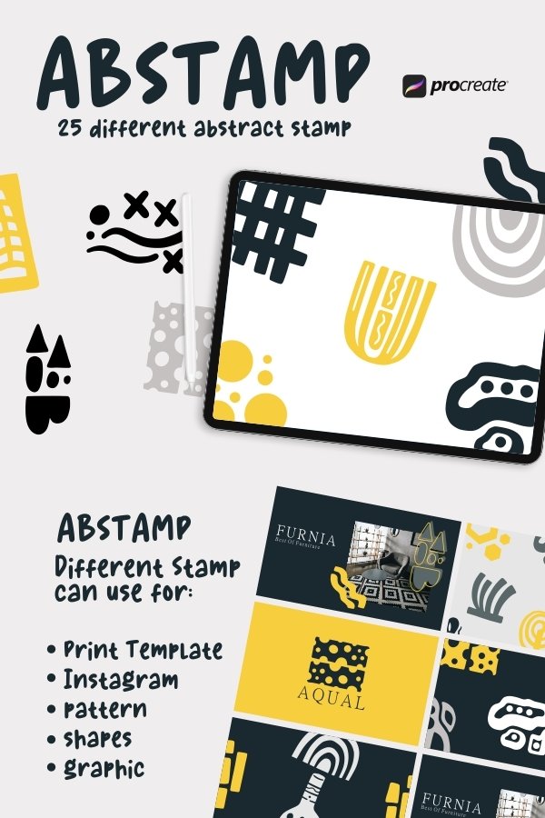 Abstamp - 25 Abstract Stamp Brush