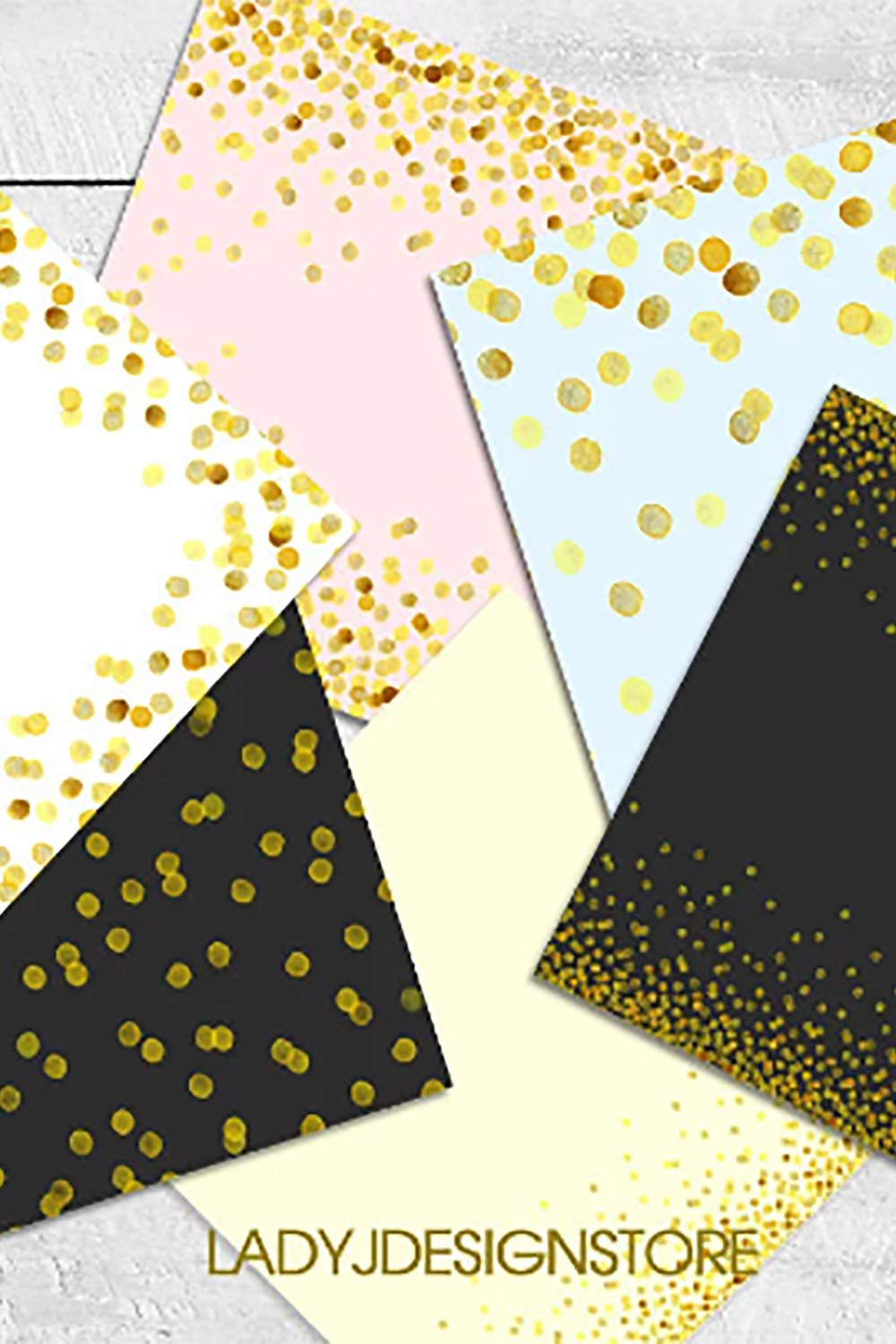 Gold Dot Border - 02 hand drawn paper invitation template