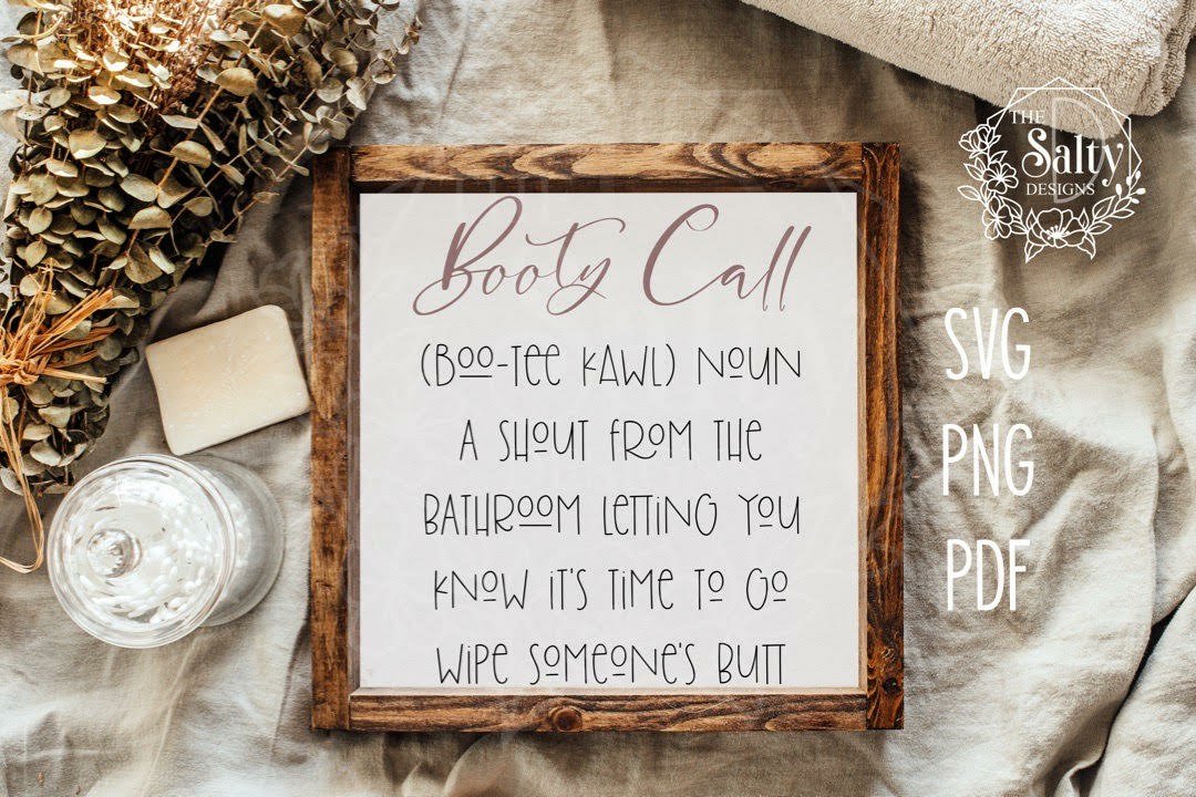 Booty Call SVG | Bathroom SVG | Bathroom Sign SVG | Kids