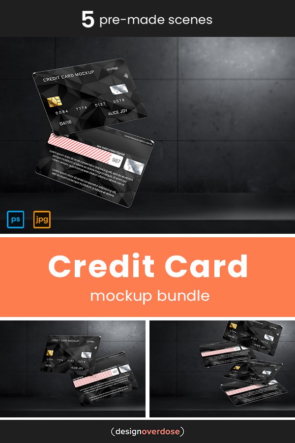 5 professional credit card mockups