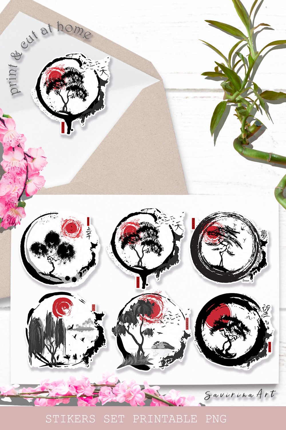 Japanes Stickers set Printable. Sticker PNG (2847182)