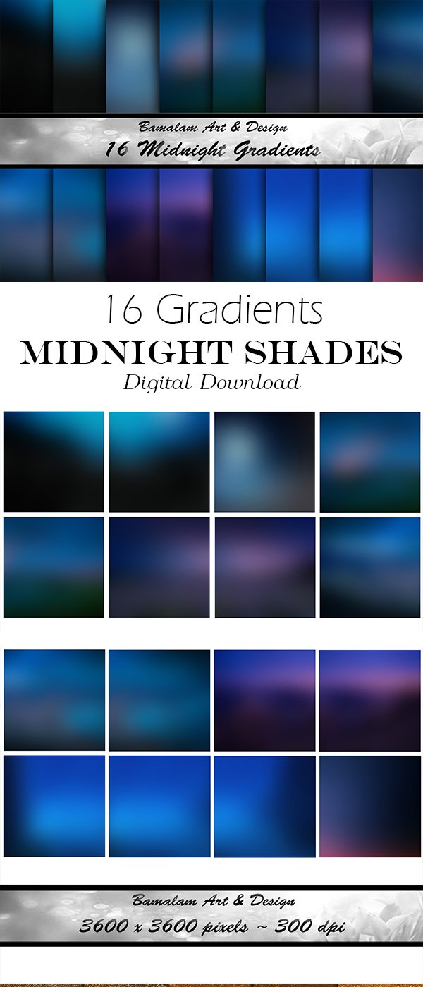 Midnight Gradient Backgrounds