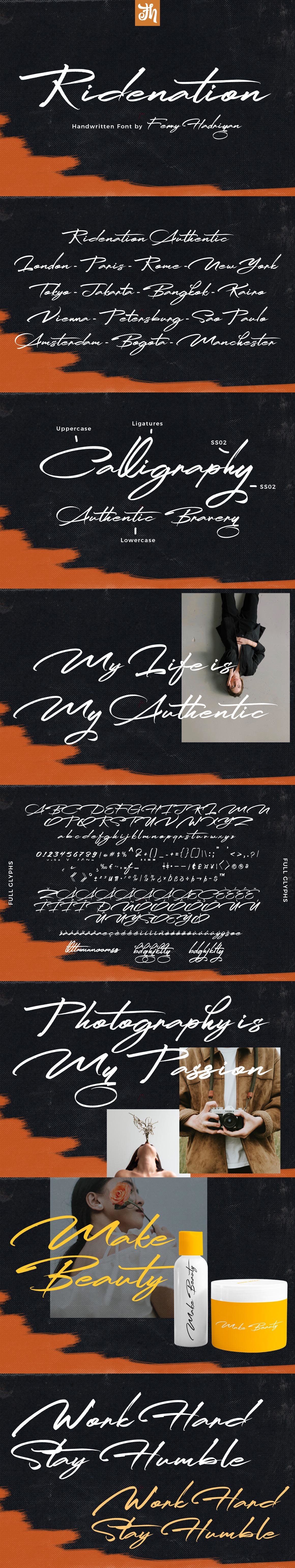Ridenation - Handwritten Font
