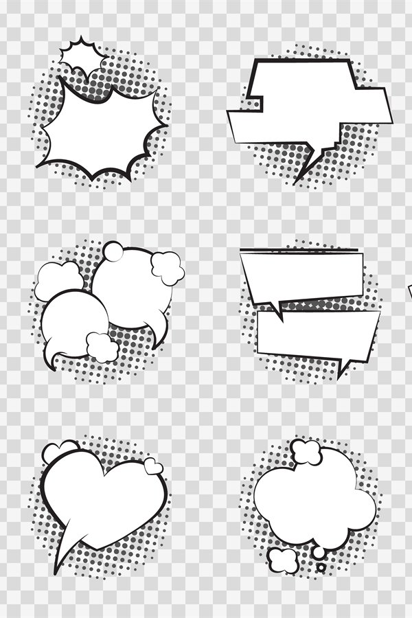 Comic Speech Bubbles. Cartoon chat balloon boom (1140578)