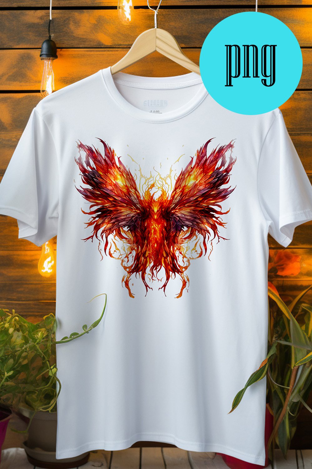 Watercolor Fantasy Firebird design PNG/JPEG