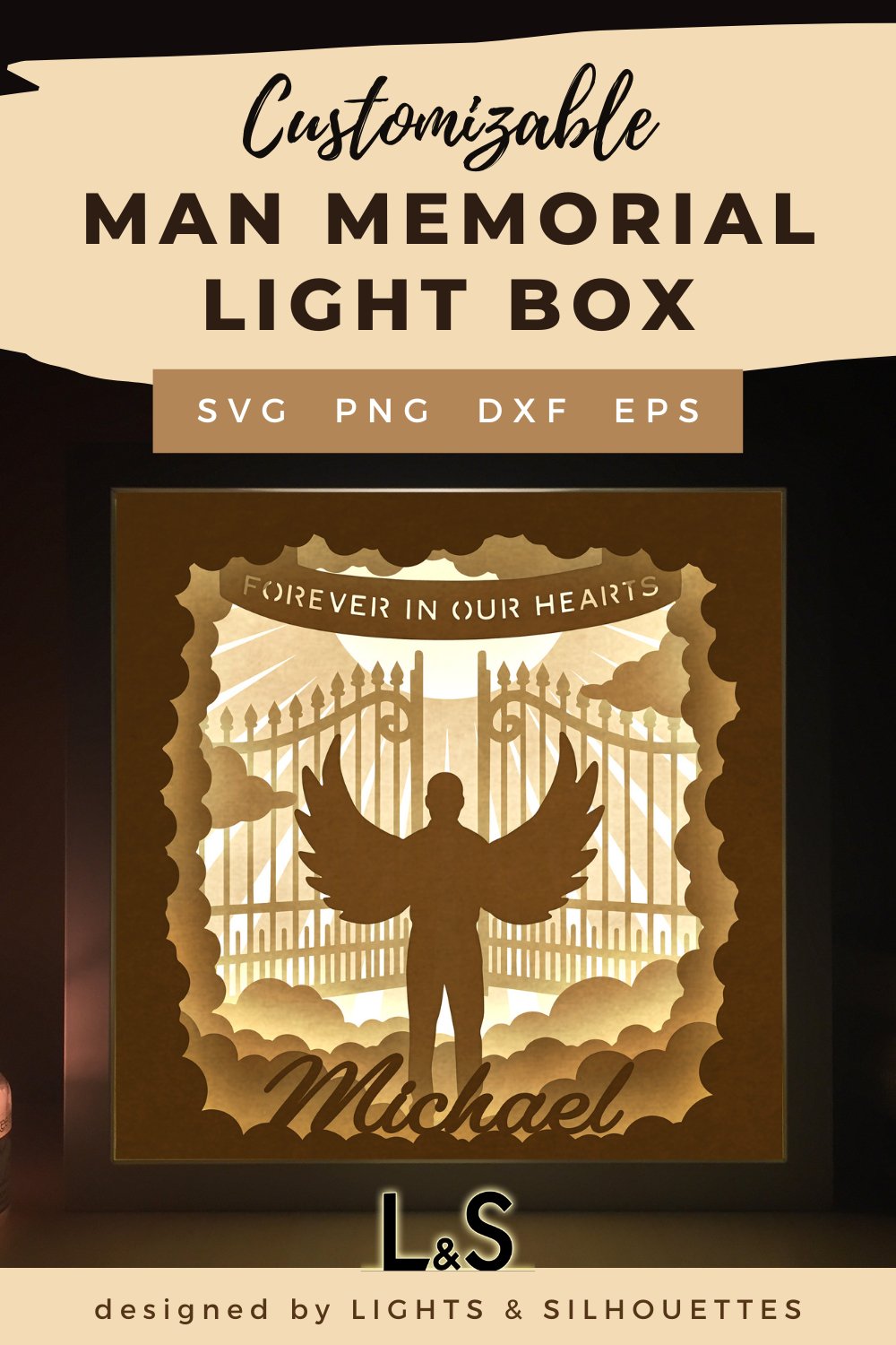 Customizable Memorial Shadow Box | Lightbox Svg