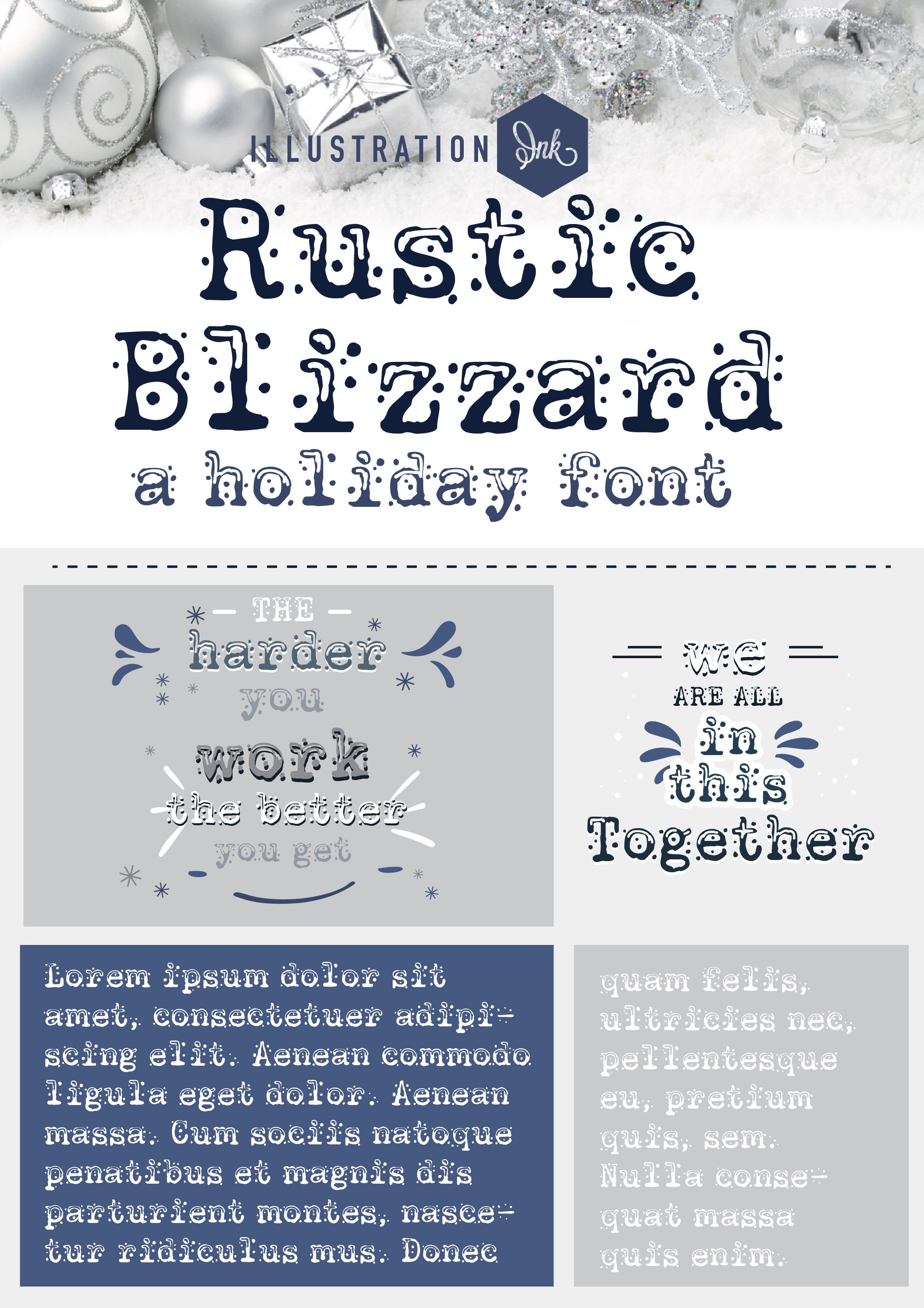 Hand-crafted, hand-written, Christmas script