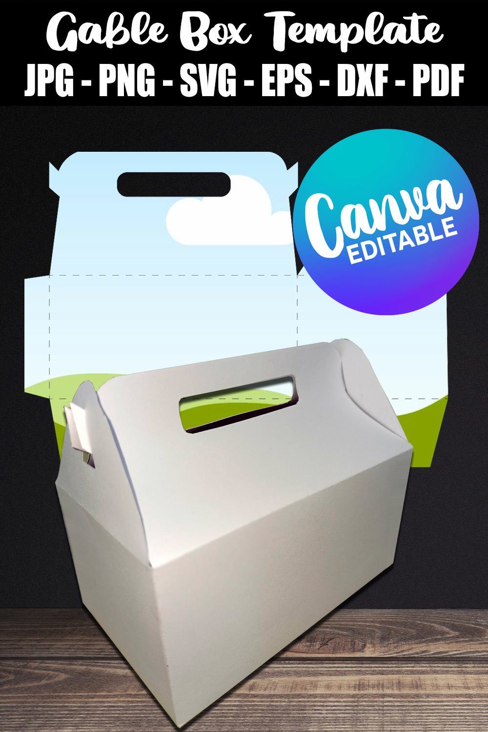 Gable Box Canva Template SVG PNG Canva Editable