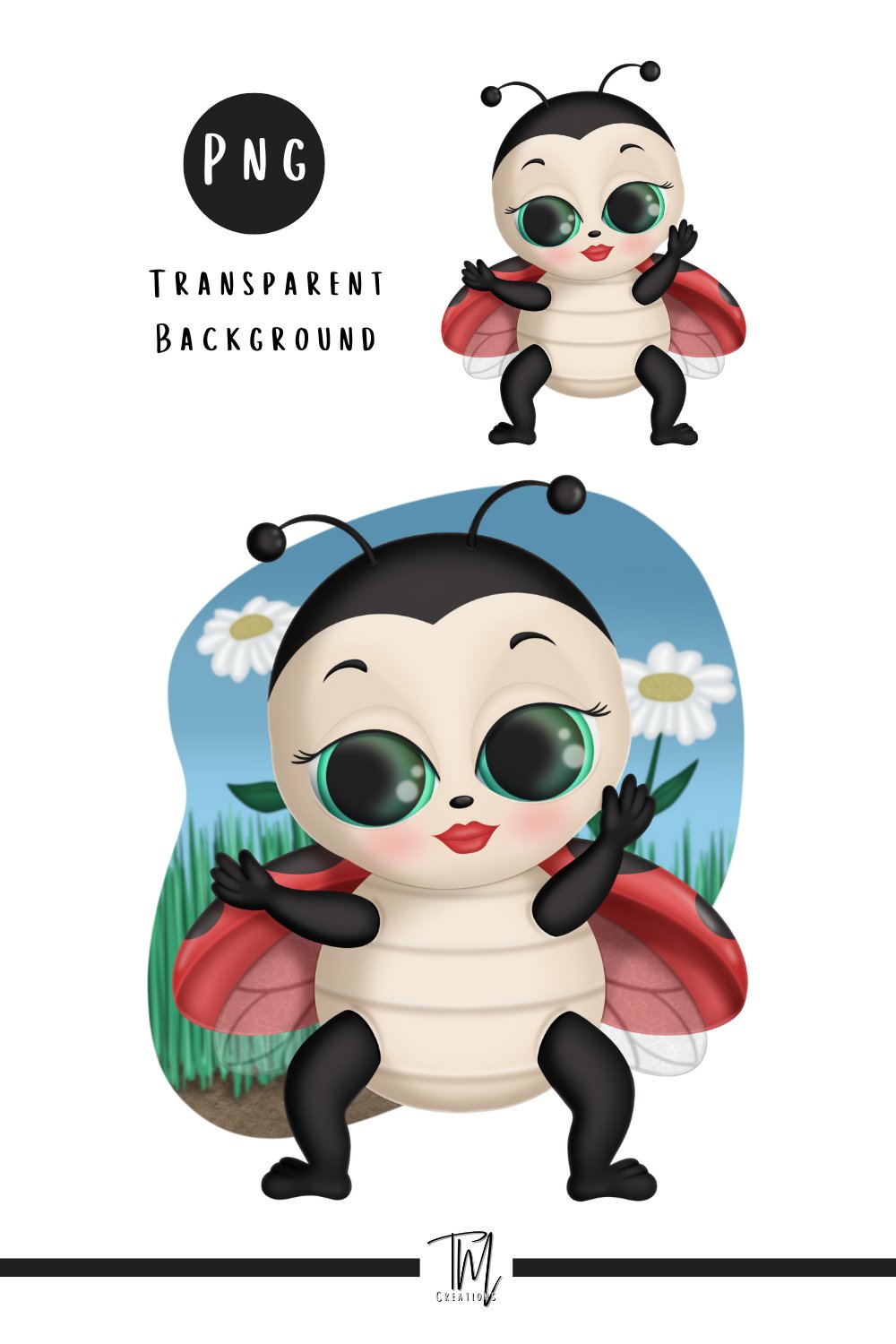 Ladybug Clipart, PNG - Transparent Background (2473520)