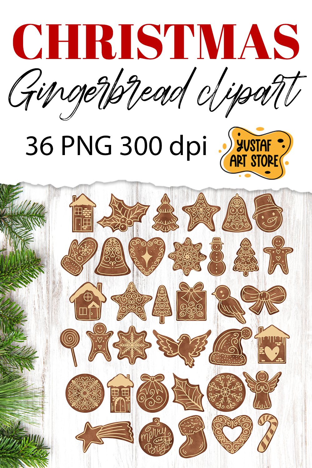 Christmas Gingerbread cookie clipart. 36 PNG bakery clipart
