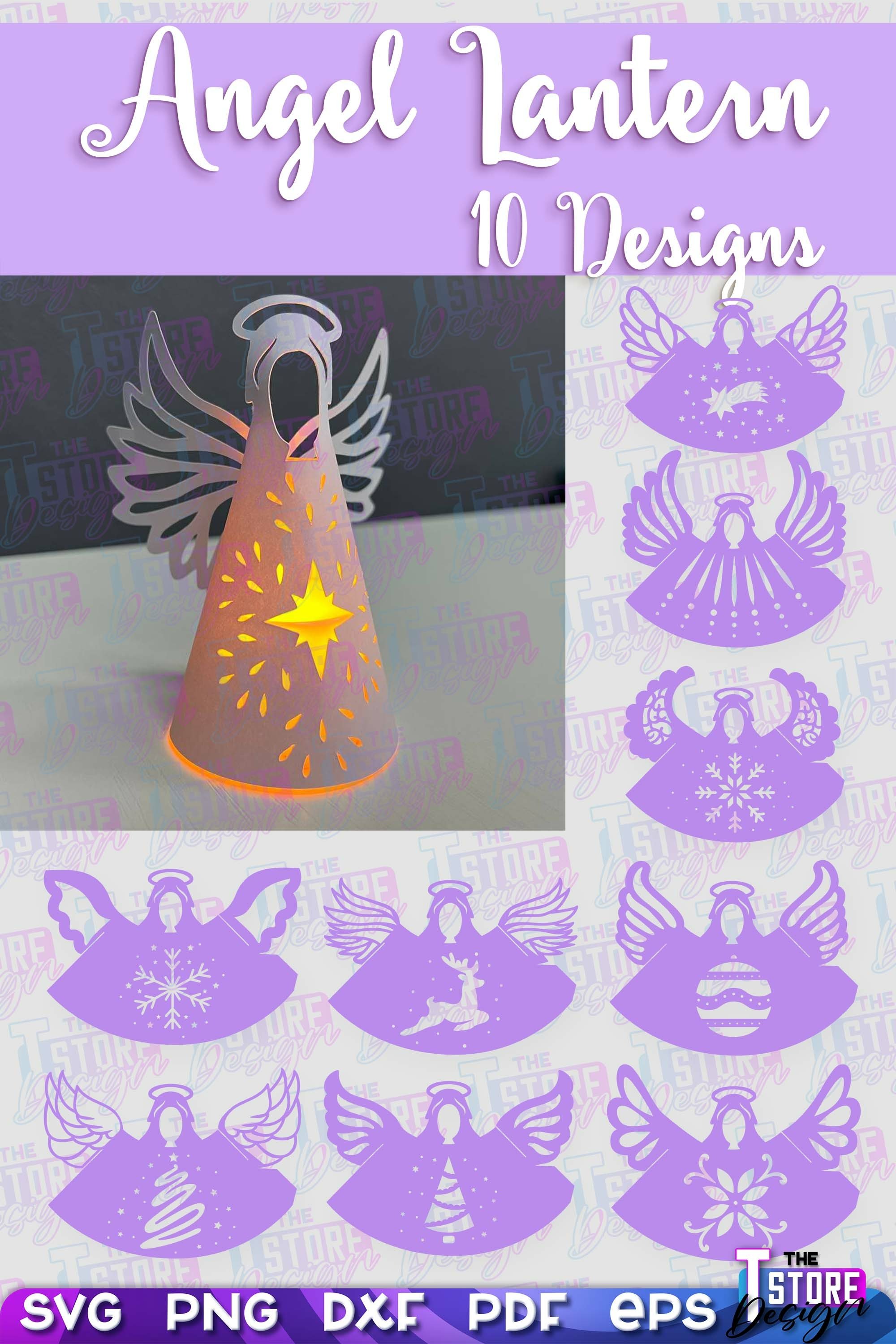 Angel Lantern SVG| 3d Christmas Angel Paper (3058859)