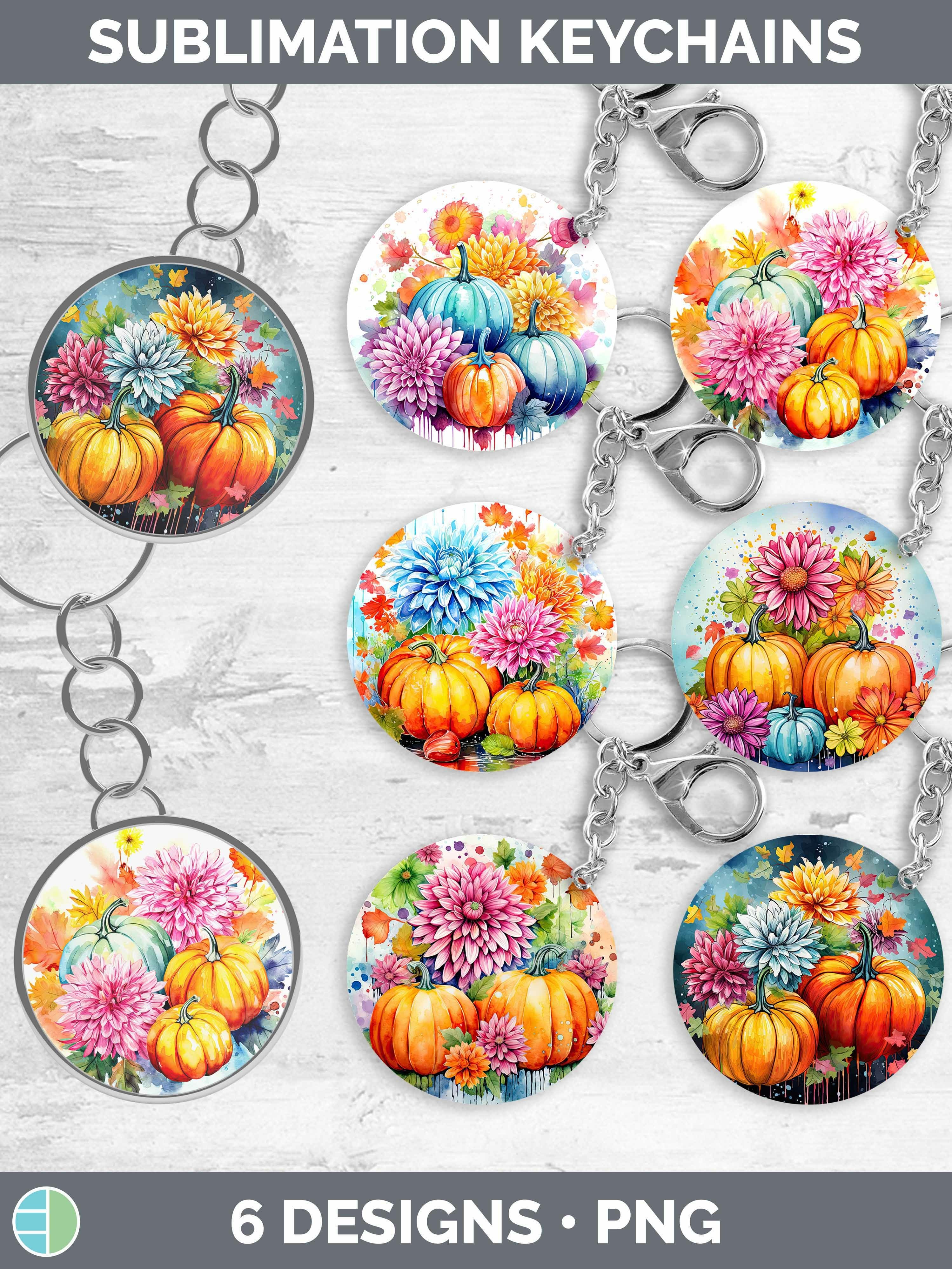 Autumn Chrysanthemums Keychain | Bundle Keyring Designs