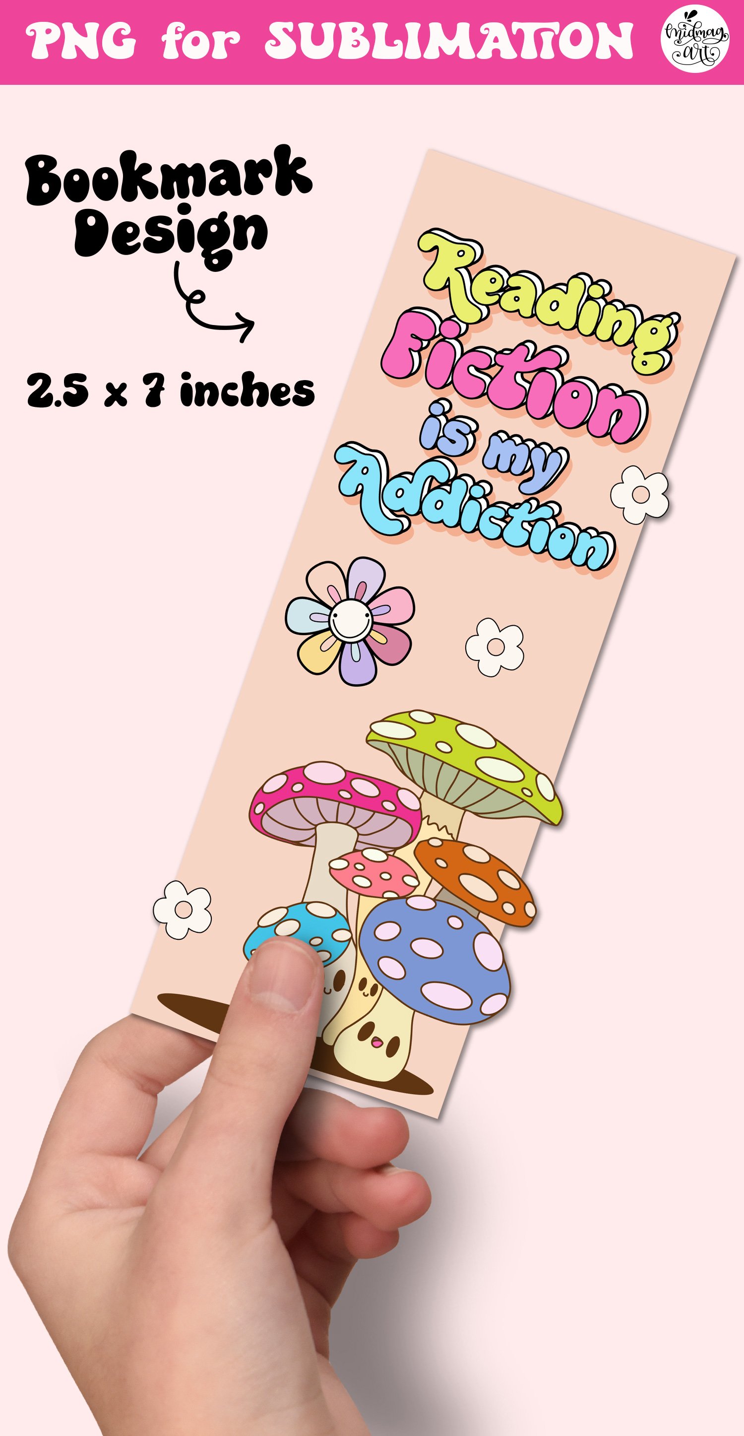 Reading Fiction Is My Addiction Bookmark Design, Book Lover