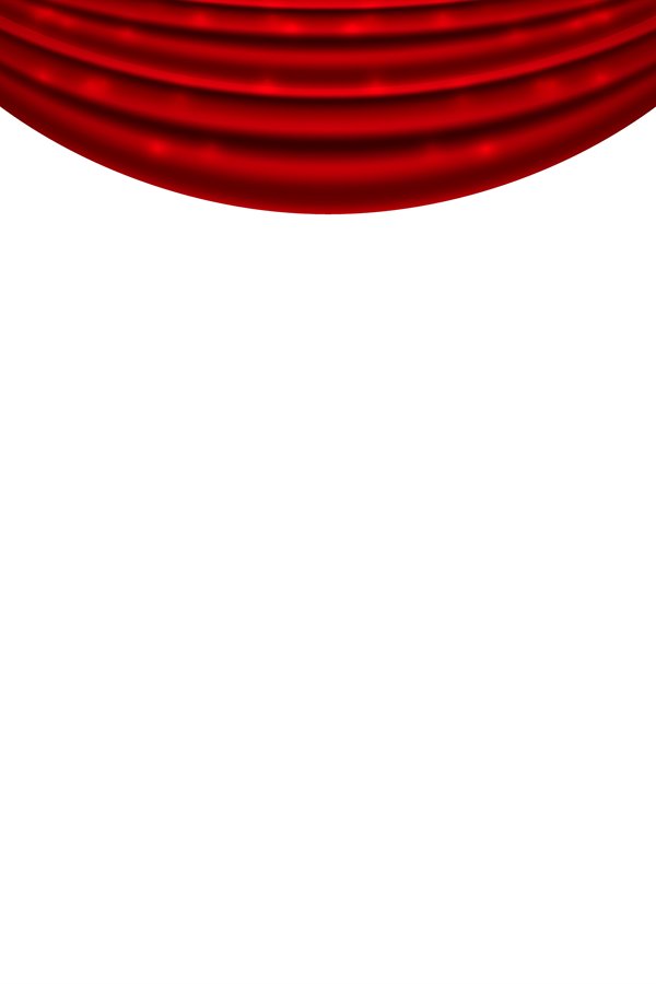 Red curtain. Theater cinema curtains shine elements. Isolate