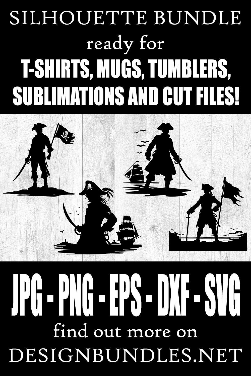 Pirate Silhouettes SVG EPS PNG (2904779)