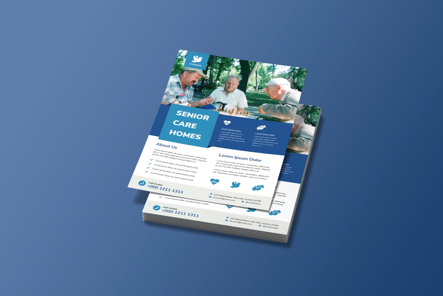 Senior Living Care Brochure Template